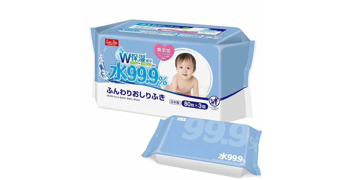 LEC 99,9% PURE WATER vlažne maramice 3pak*80 kom | Joko