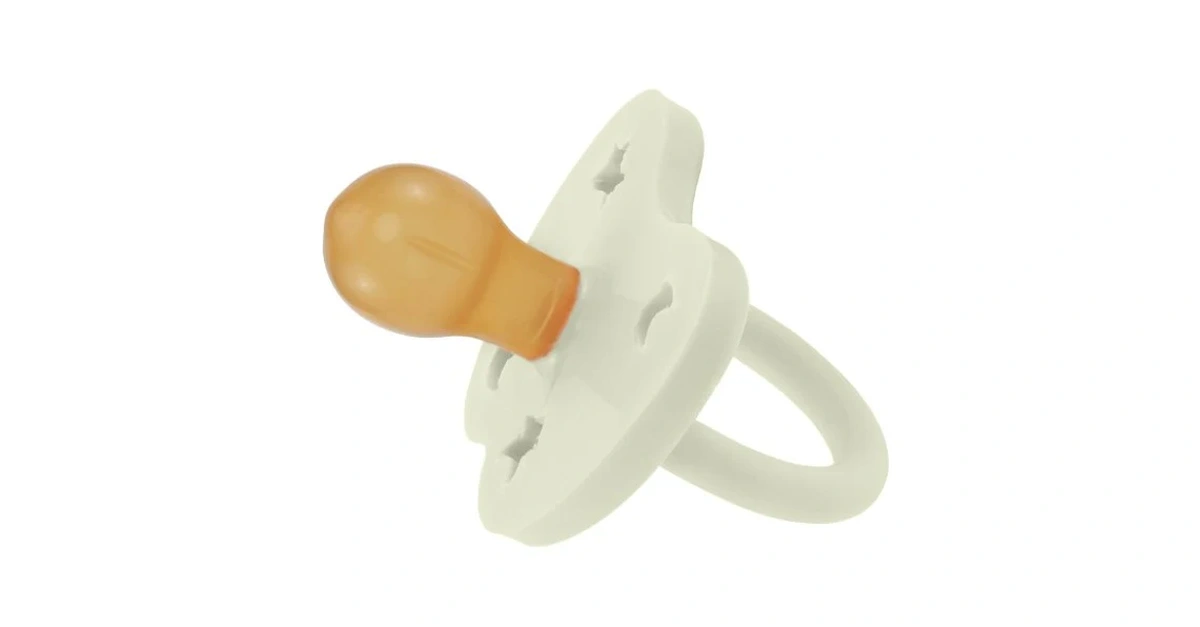 Hevea okrugla cucla od prirodne gume (3-36 mes) Ivory | Joko