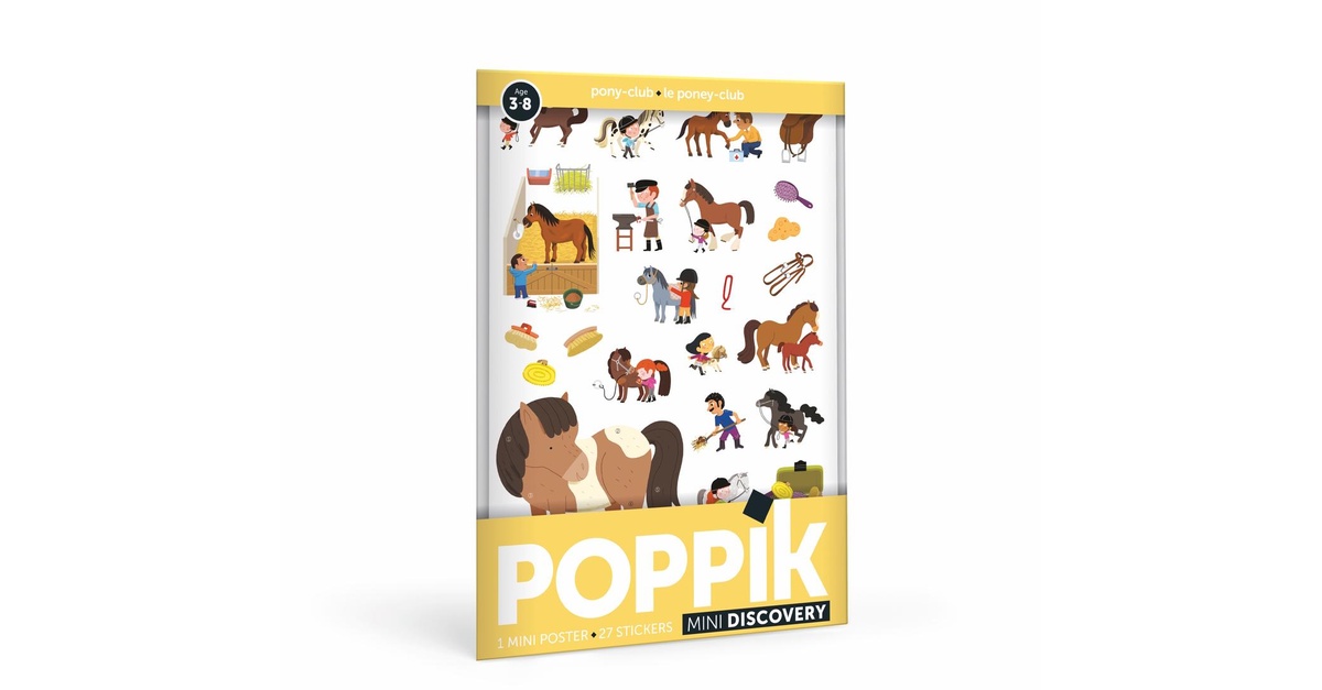 POPPIK Edukativni poster Mini otkrića Poniji s nalepnicama | Joko