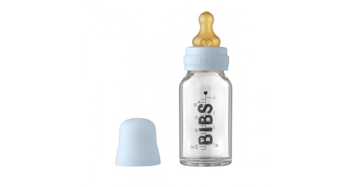 Bibs - Staklena flašica 110 ml Baby blue | Joko