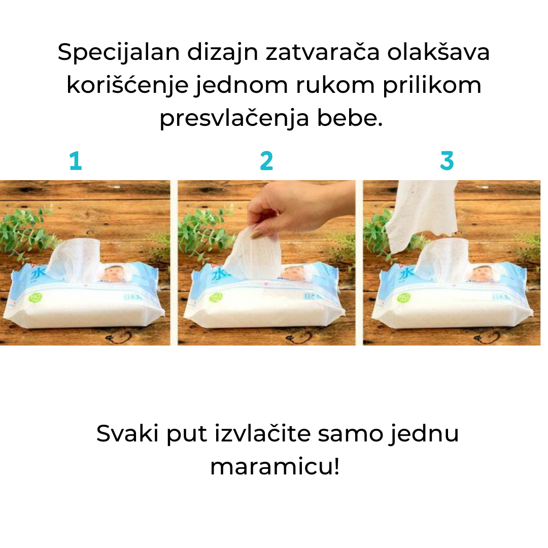 LEC 99,9% PURE WATER vlažne maramice 3pak*80 kom | Joko