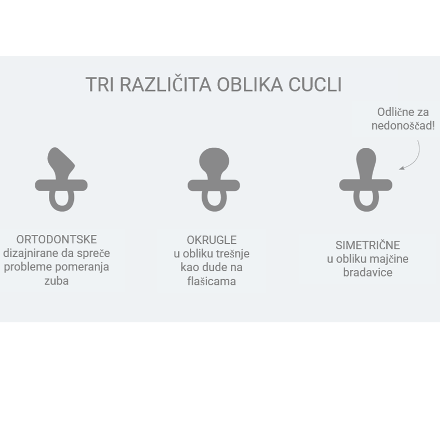 Hevea ortodontska cucla od prirodne gume (0-3 mes) Ivory beige i mlečno ...